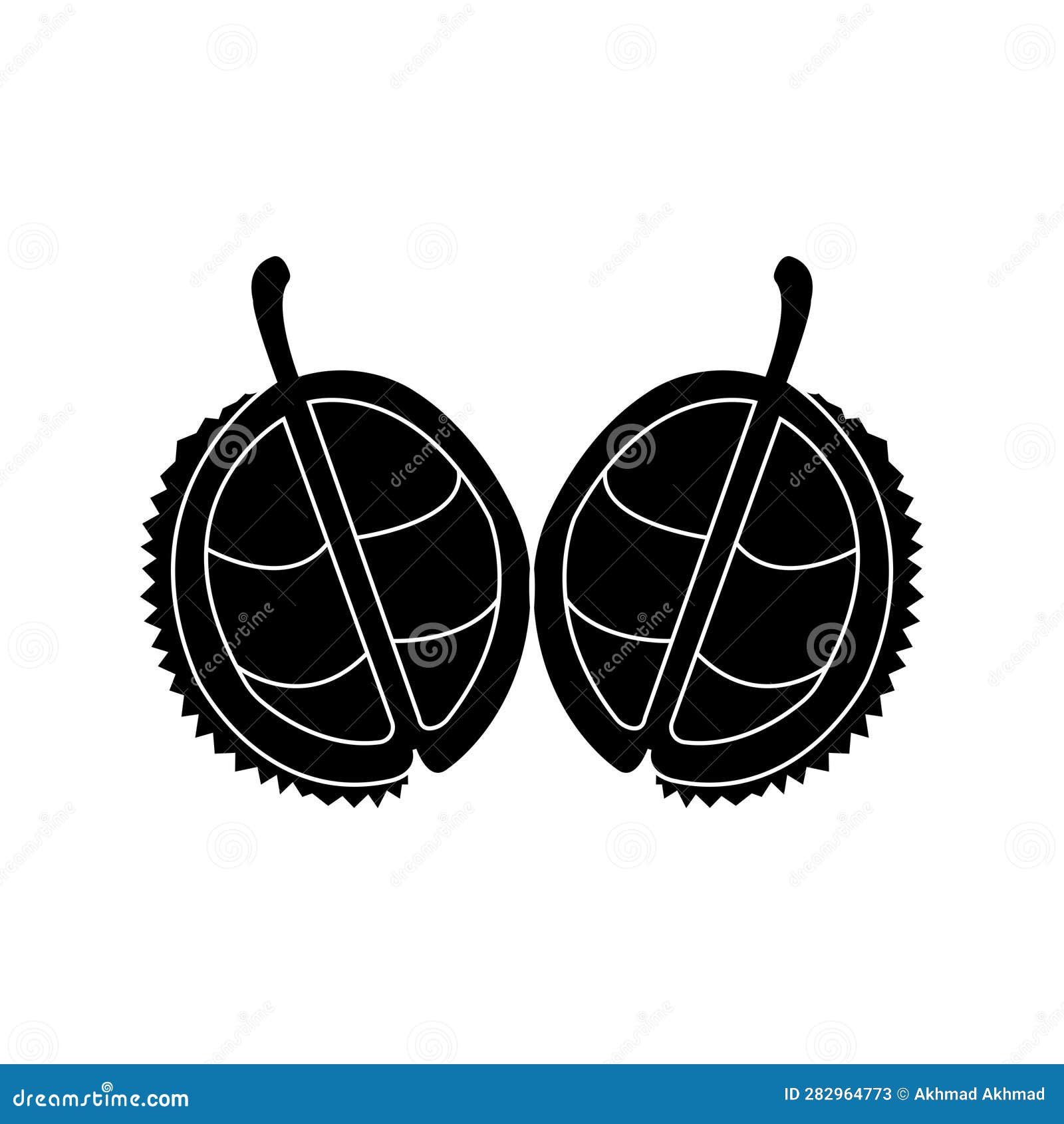 Durian icon stock vector. Illustration of natural, minimal - 282964773