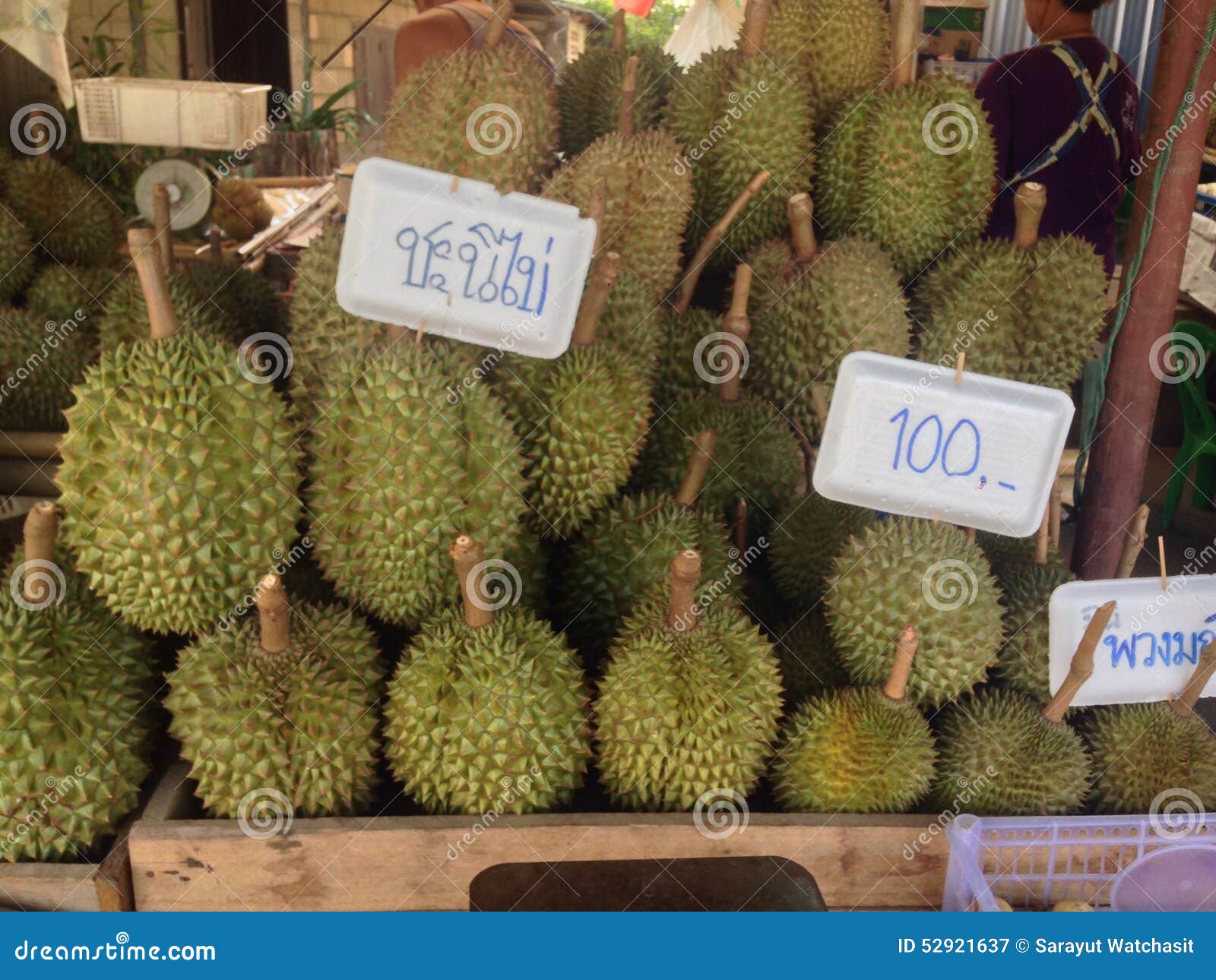 Durian stock image. Image of thai, famous, fruit, durian - 52921637