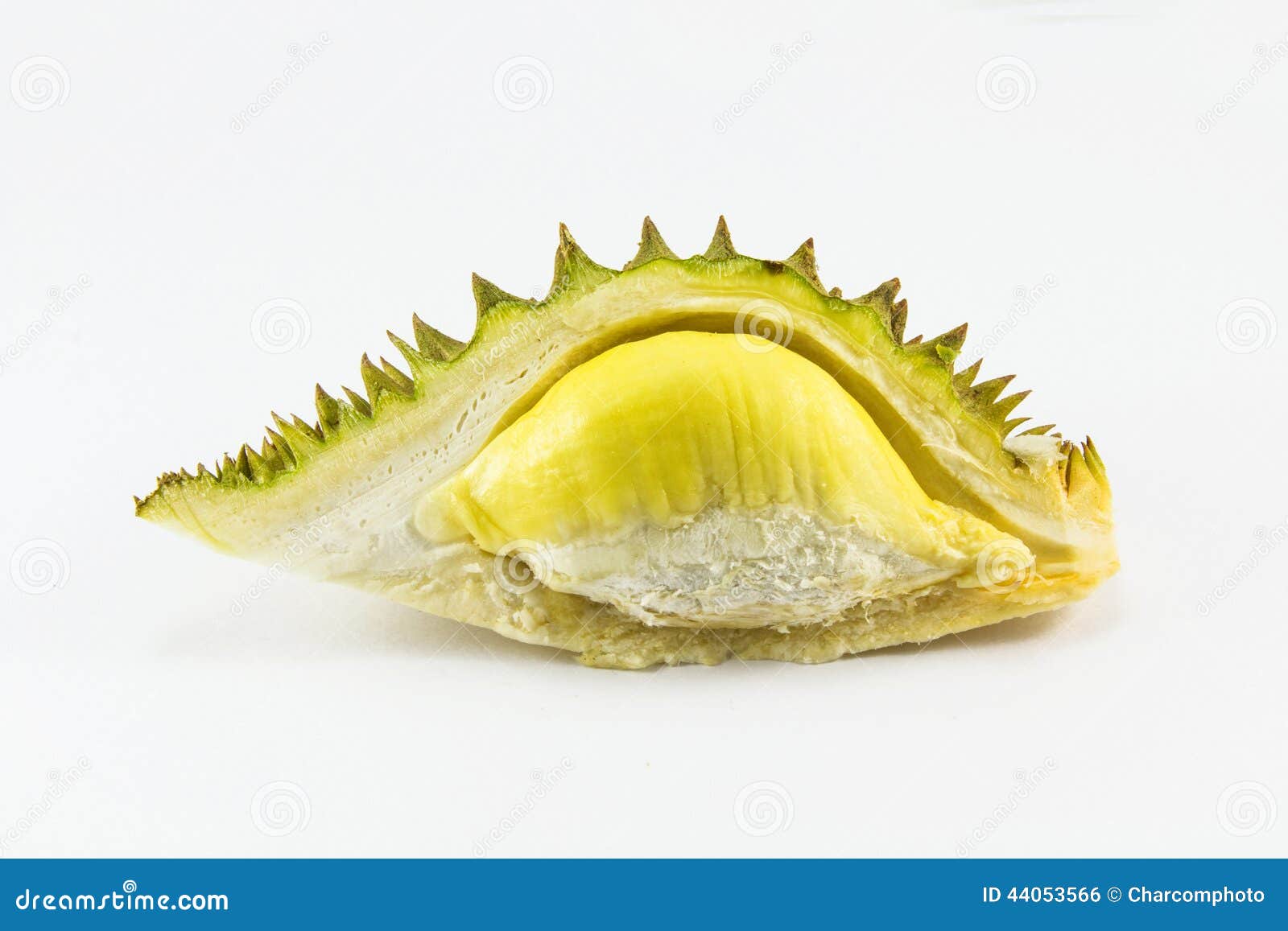 Durian Isolated On White Background. King Of Fruits In Thailand Royalty ...