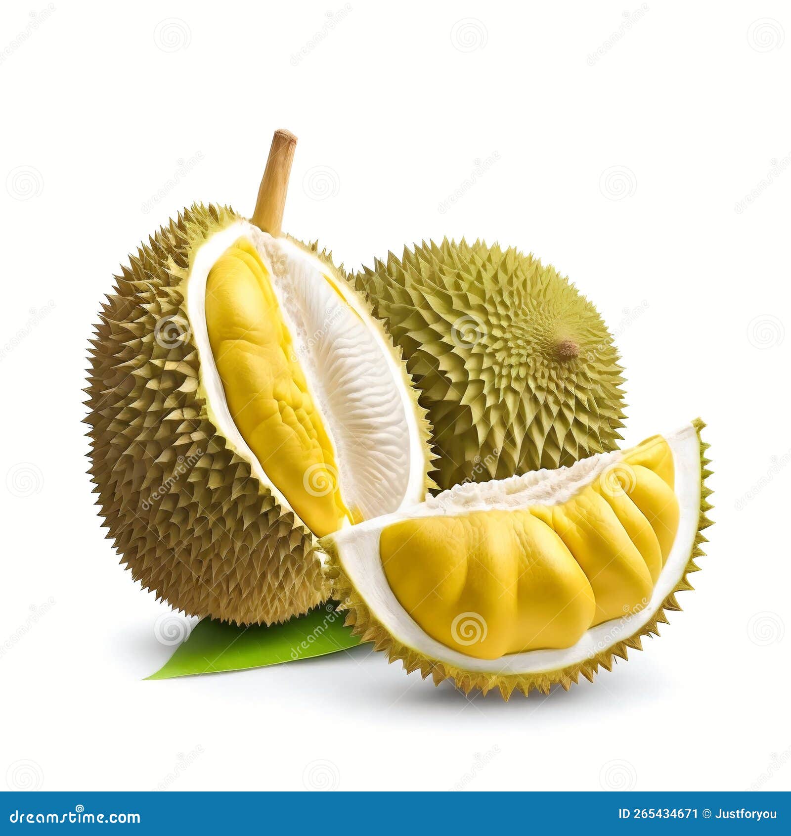 Durian Isolated On Transparent Background. Generative Ai Stock Photo ...