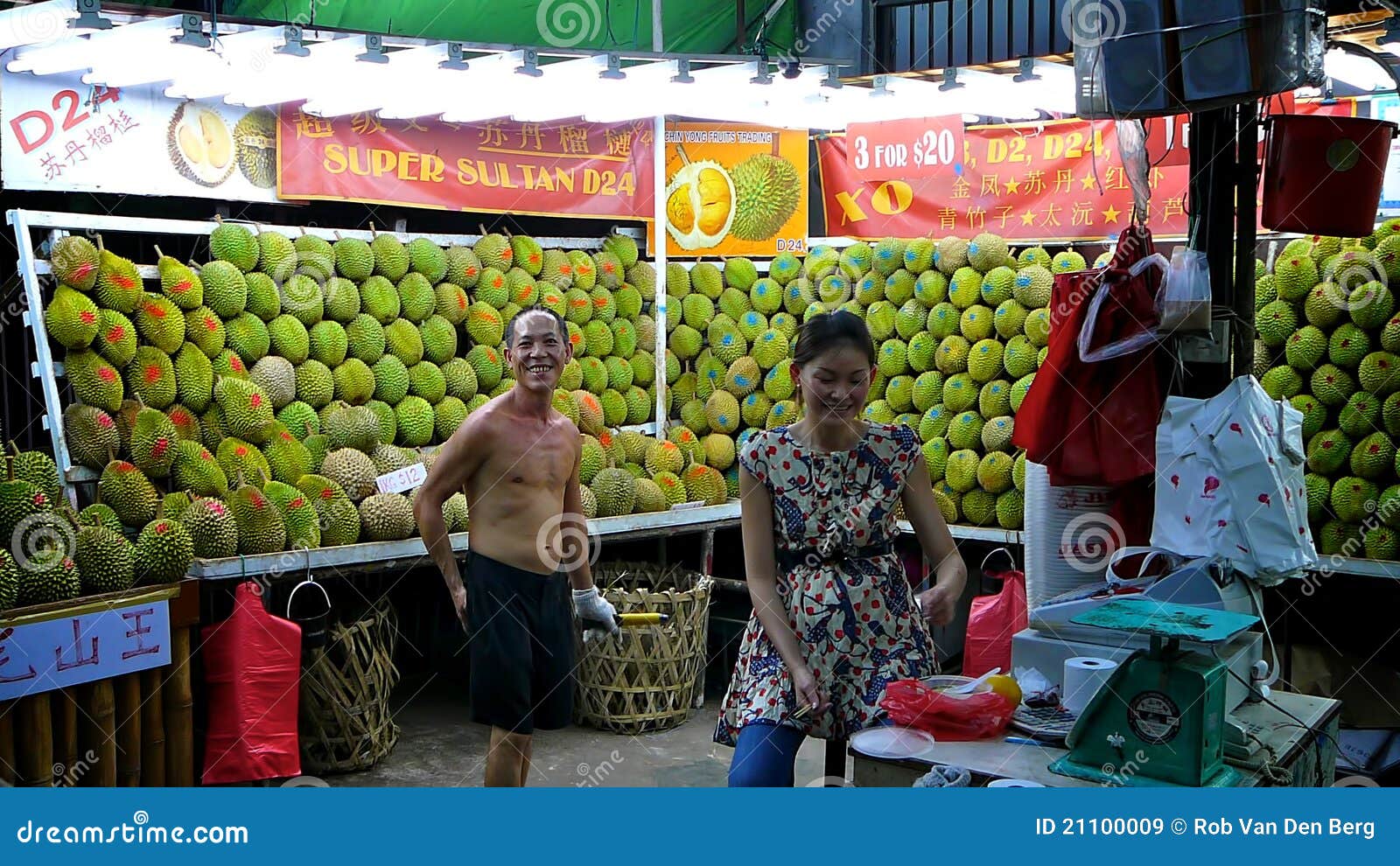 Durian Market editorial stock image. Image of singapore - 21100009