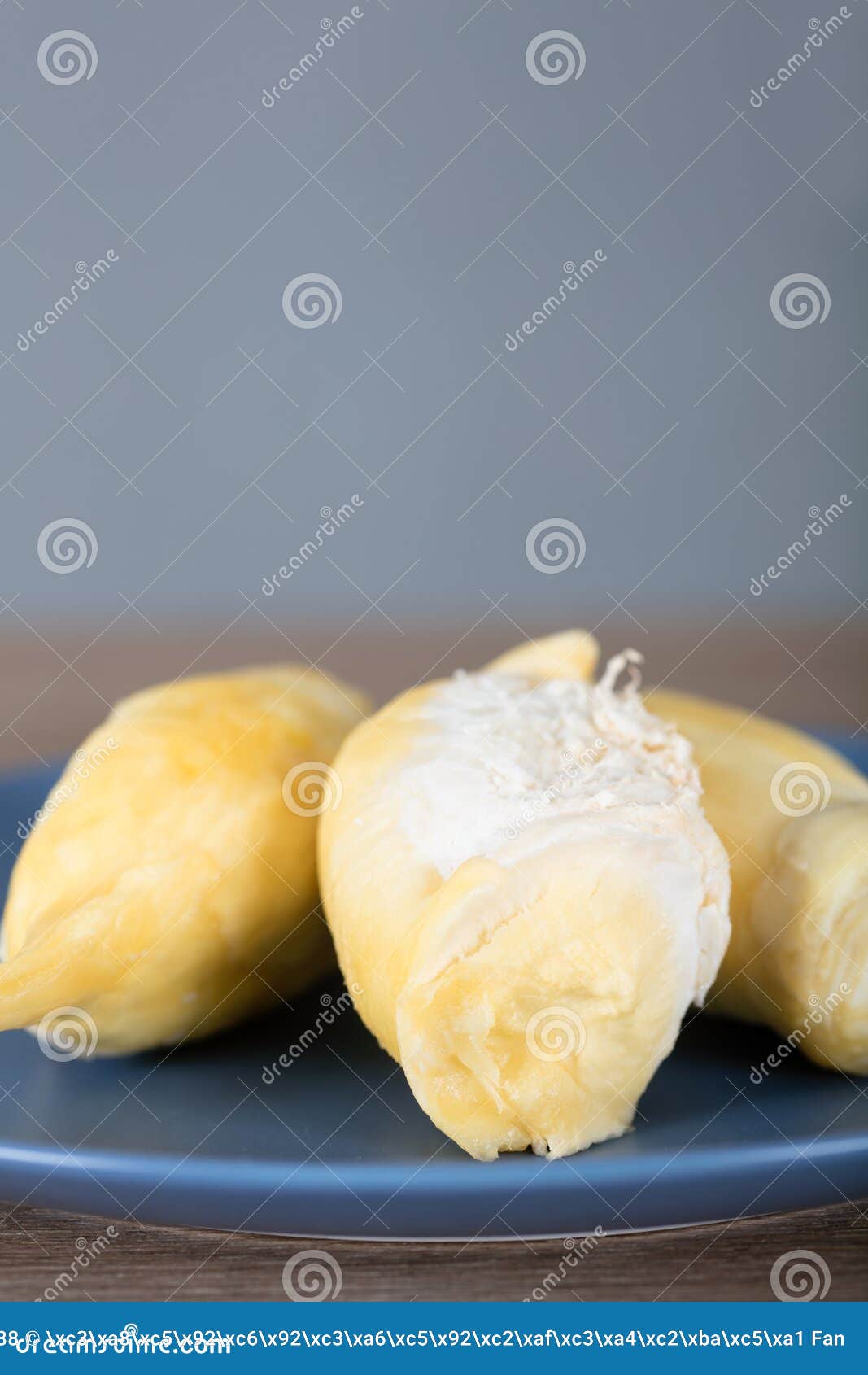 Durian pulp on the plate stock photo. Image of durian - 253527888