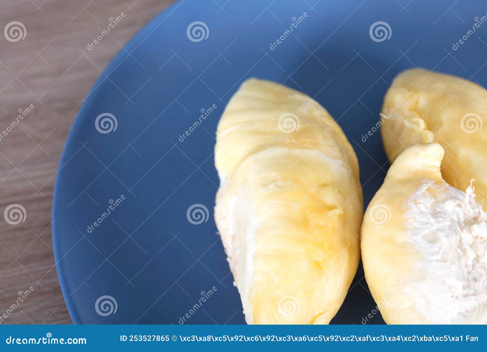 Durian Pulp On The Plate Stock Image | CartoonDealer.com #253527865