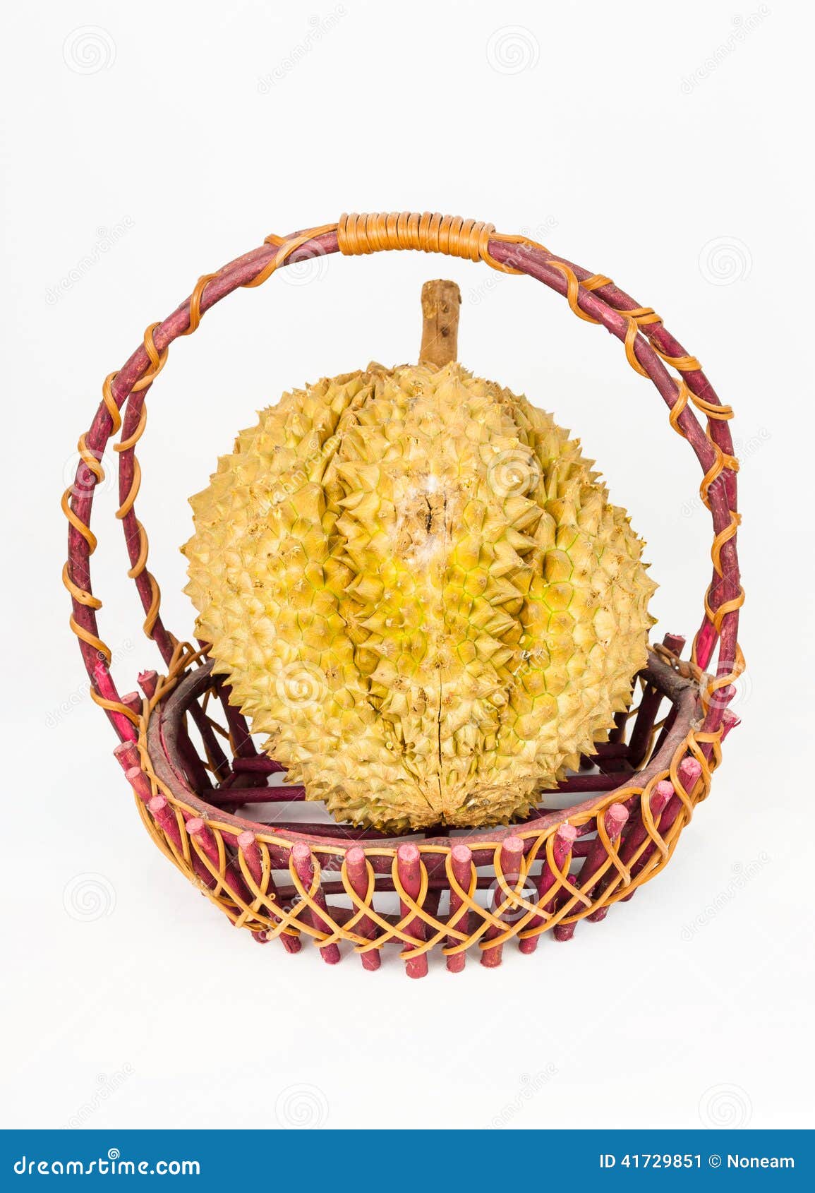 Durian in Rattan Basket stock image. Image of handicraft - 41729851