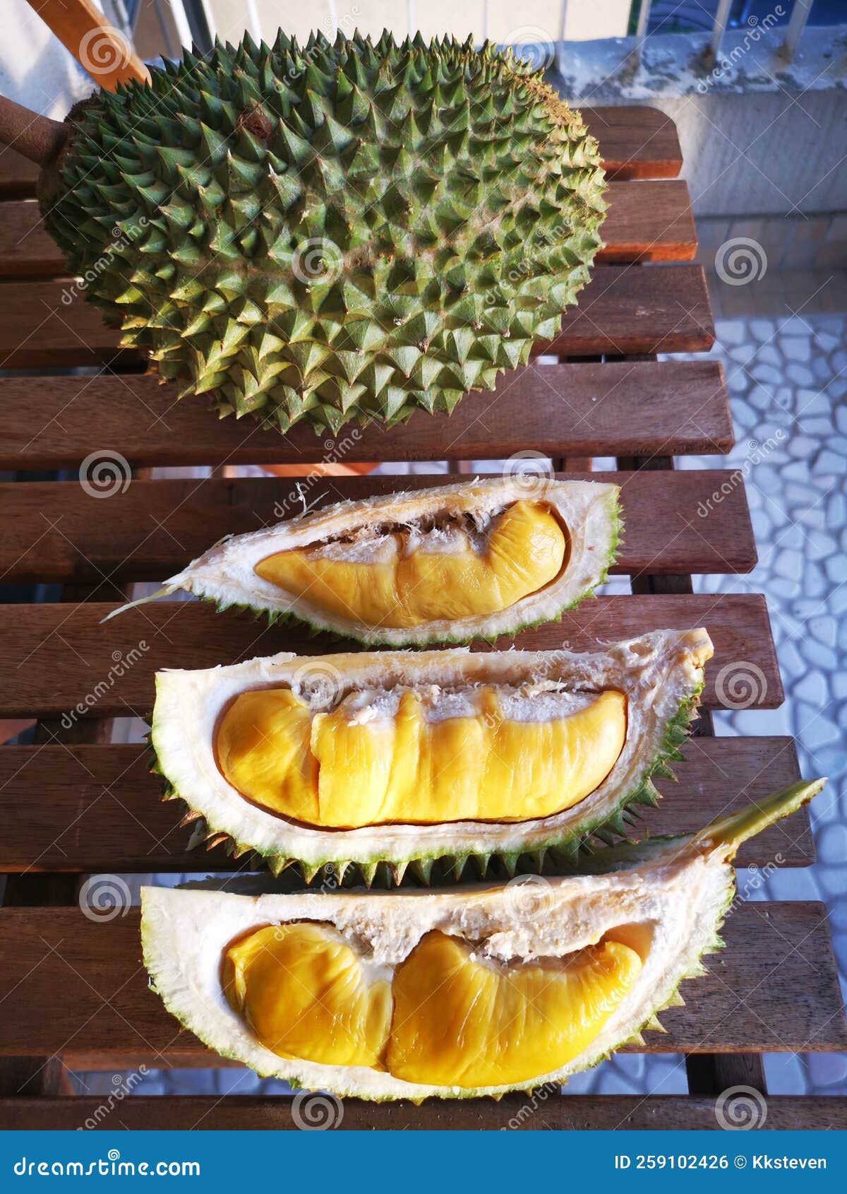 Durian Ready To Serve on the Table Stock Photo - Image of breakfast ...