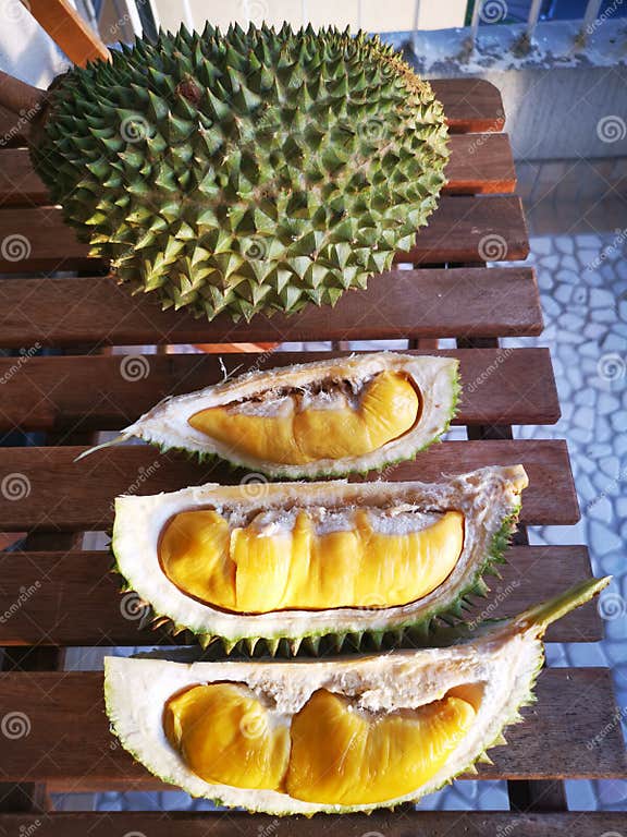 Durian Ready To Serve on the Table Stock Photo - Image of breakfast ...