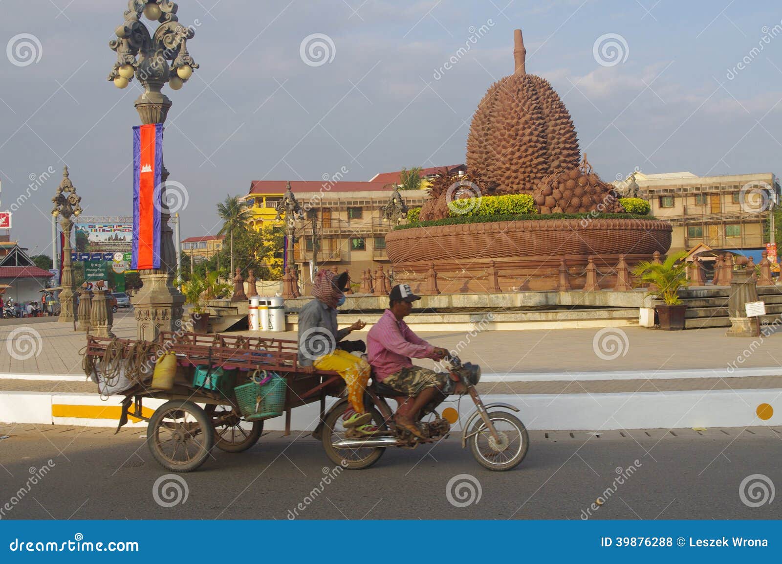 Durian Roundabout at Kampot Editorial Stock Photo - Image of traffic ...