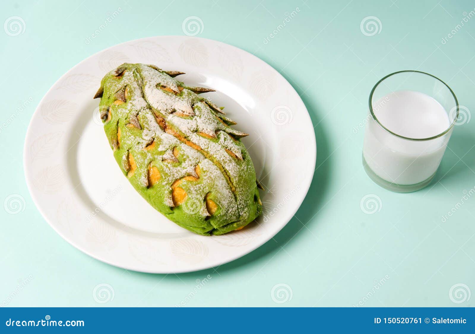 Durian Shaped Fruit Bread on a Plate Stock Image - Image of fruit ...