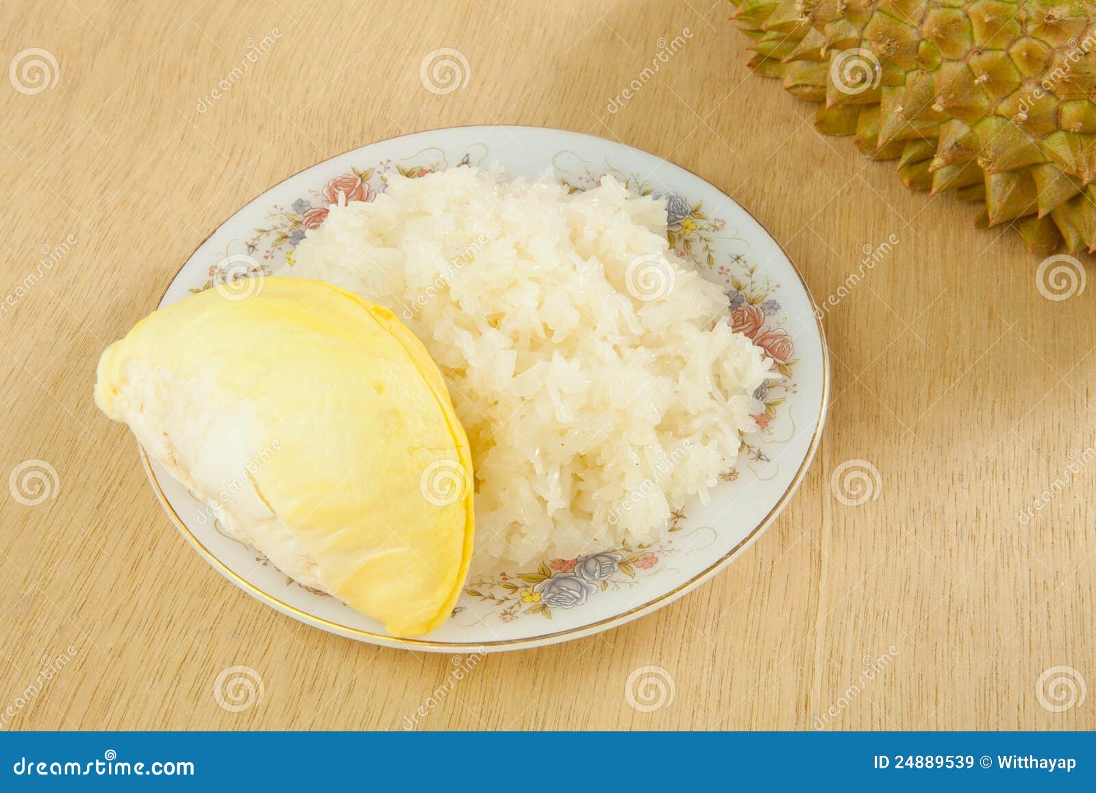 Durian With Sticky Rice Pulut Durian Royalty-Free Stock Photography ...