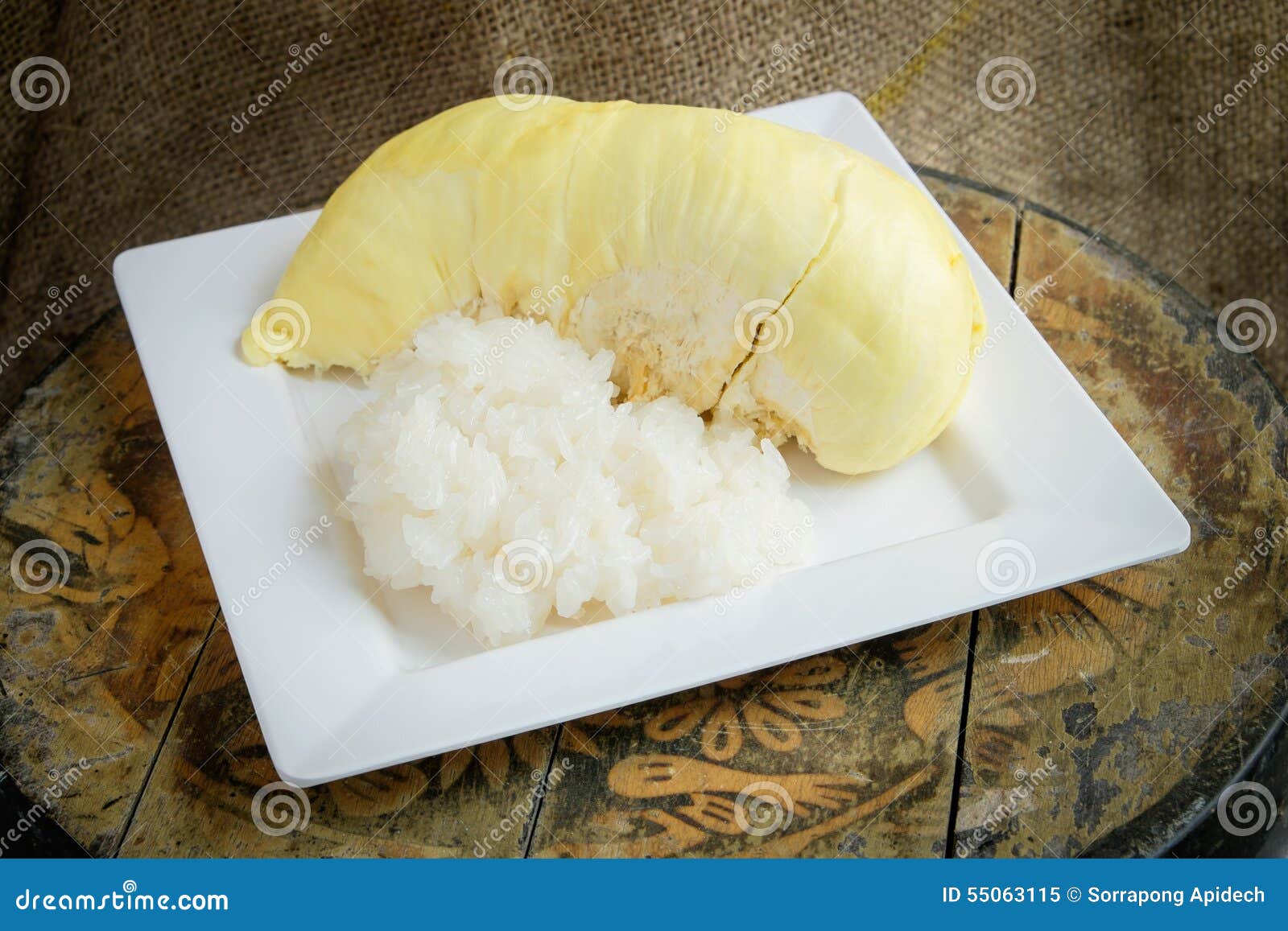 Durian sticky rice stock image. Image of taste, smell - 55063115