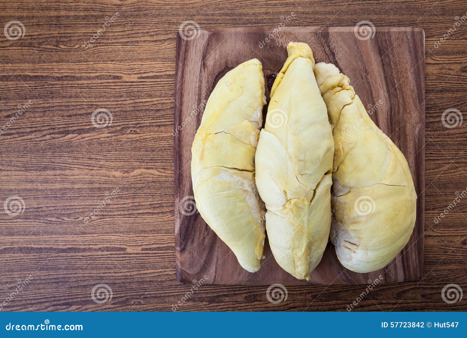 Durian Thai on wood dish stock photo. Image of nature - 57723842