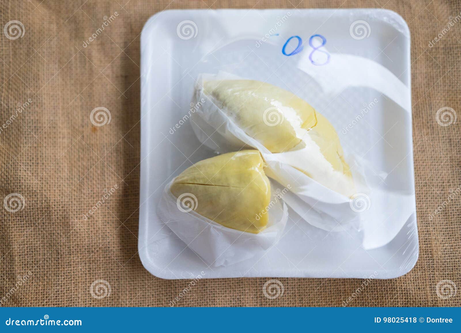 Durians in Packaging on the Table Stock Photo - Image of packaging ...