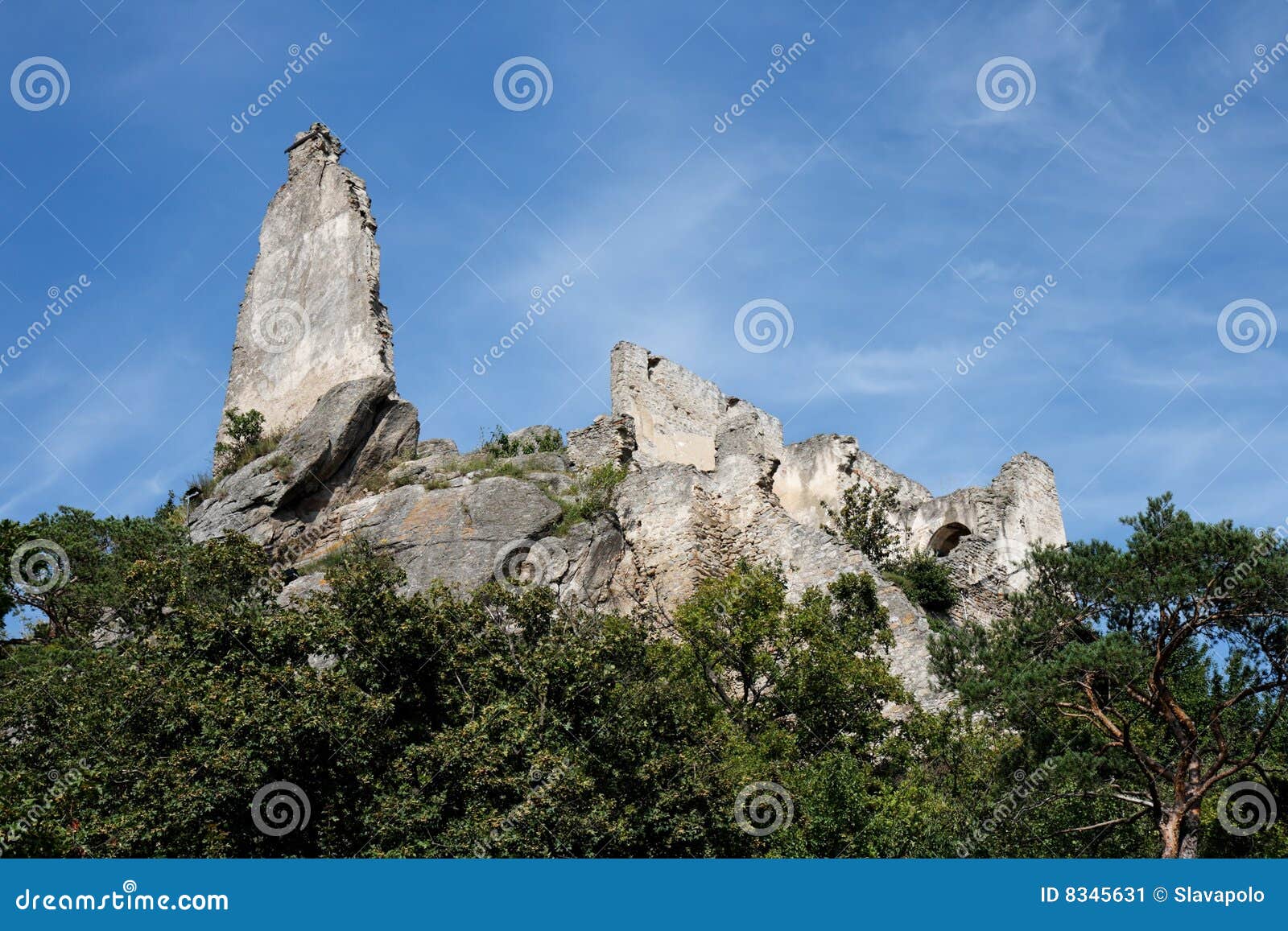 Durnstein Castle Ruins in Austria Stock Image - Image of stone, austria ...