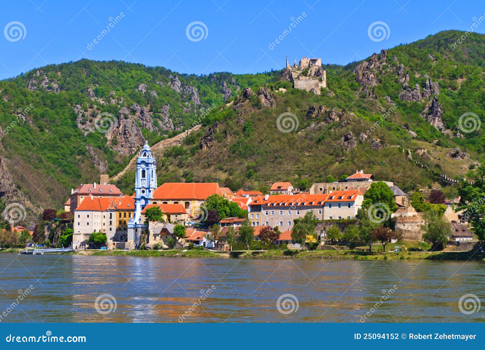 Durnstein on Danube (Wachau Valley), Austria Stock Photo - Image of ...