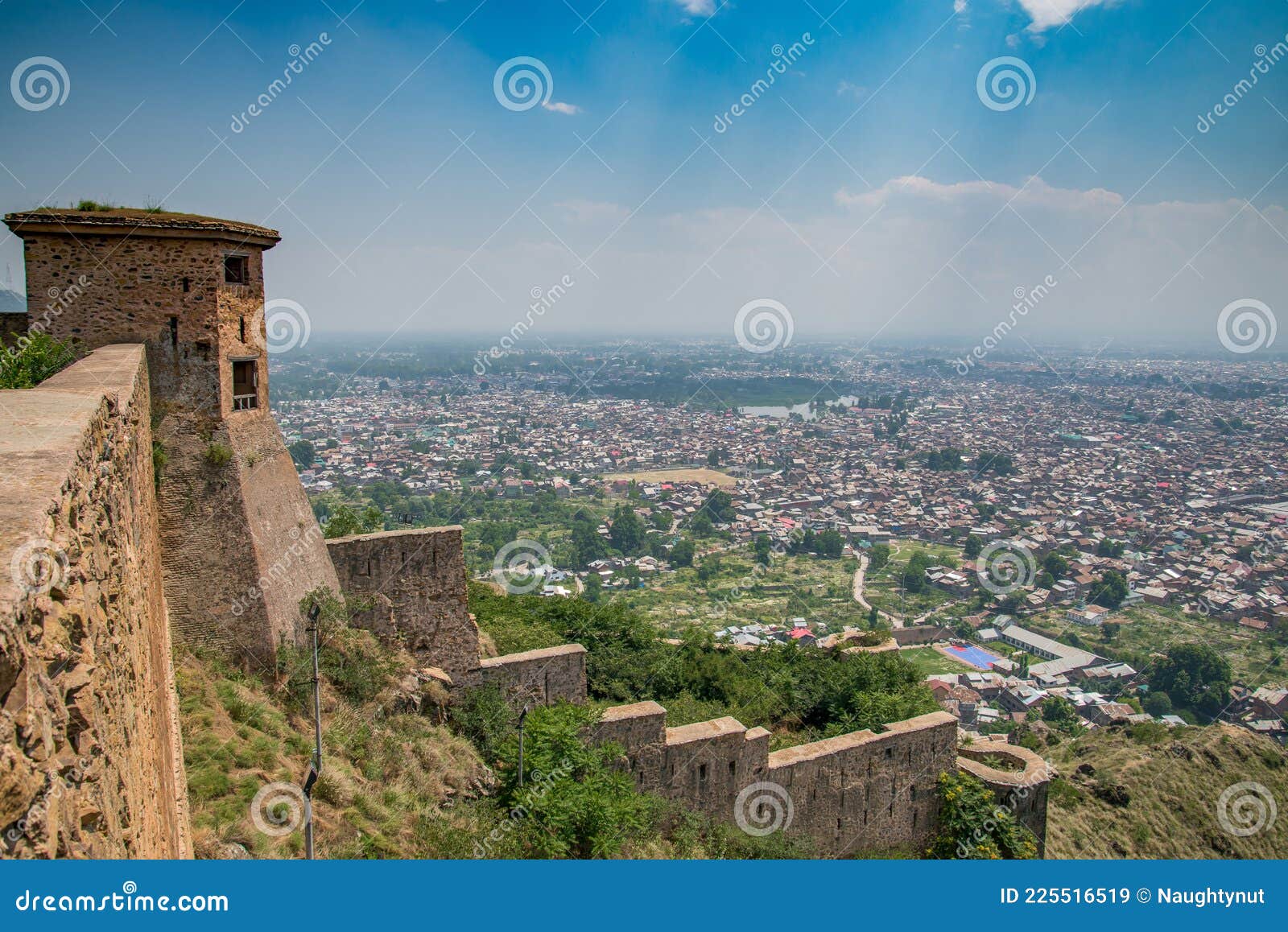 Durrani Fort View Hari Parbat. Srinagar, India Stock Image - Image of ...