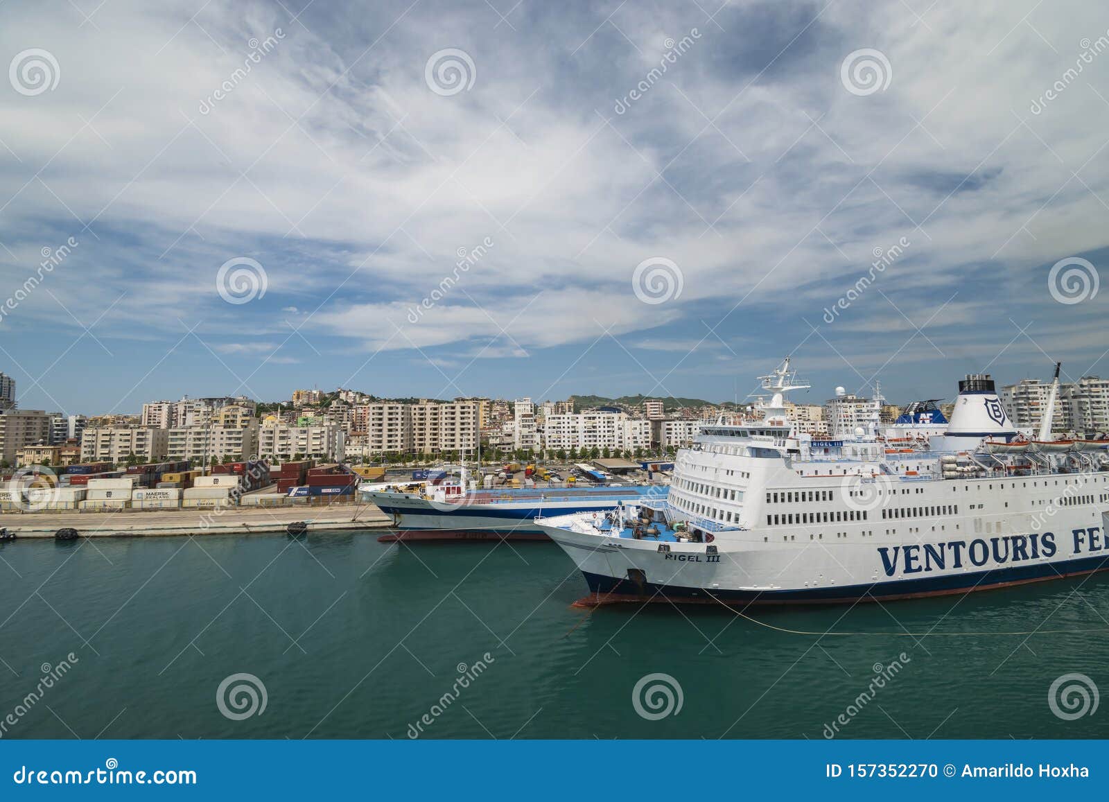 View of Durres Port editorial image. Image of albania - 157352270