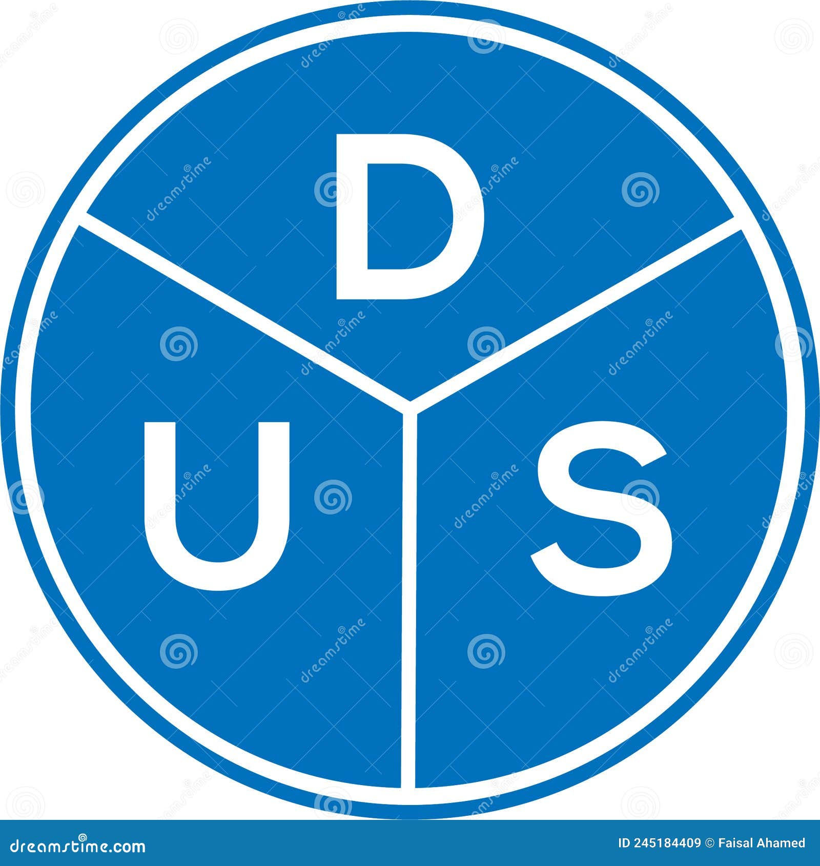 DUS Letter Logo Design on White Background. DUS Creative Circle Letter ...
