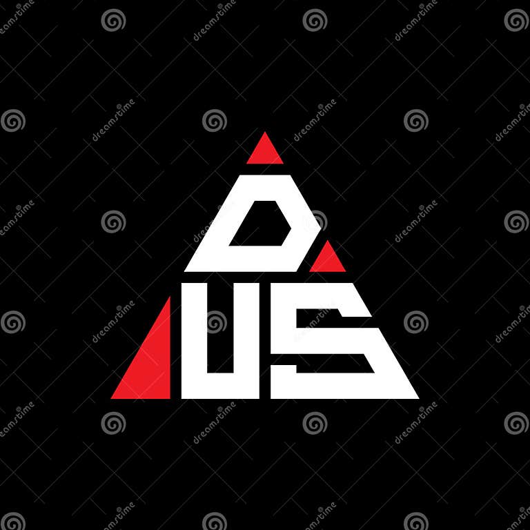 DUS Triangle Letter Logo Design with Triangle Shape. DUS Triangle Logo ...