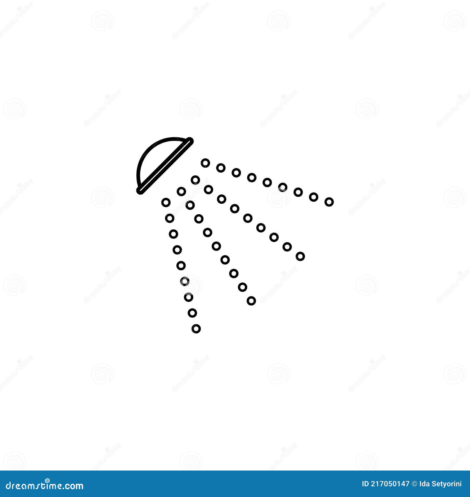 Duschsymbol stock abbildung. Illustration von einstellen - 217050147
