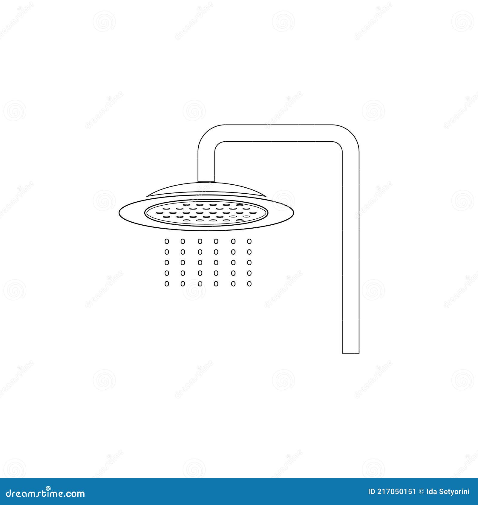 Duschsymbol stock abbildung. Illustration von hygiene - 217050151