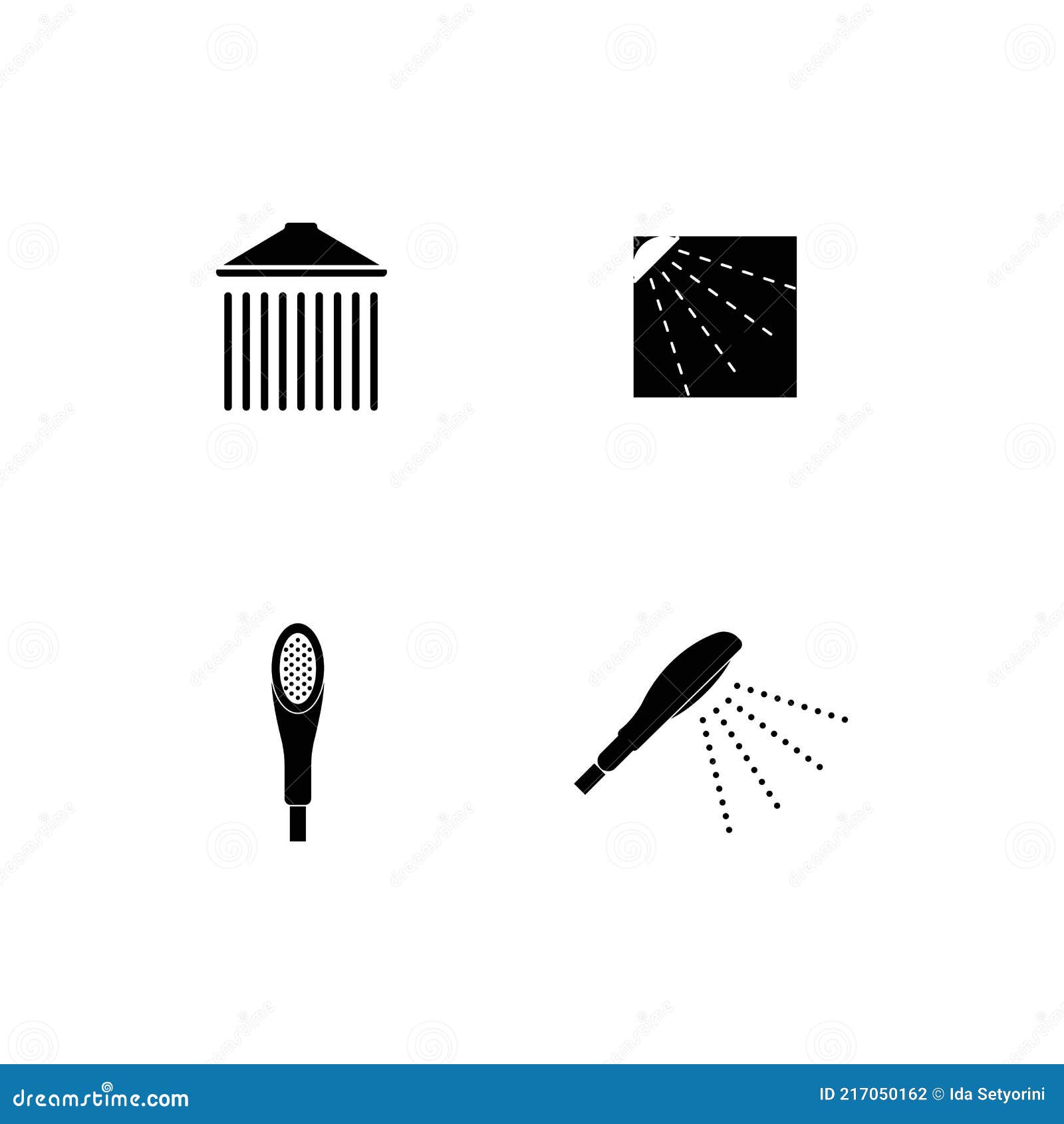 Duschsymbol stock abbildung. Illustration von ikone - 217050162