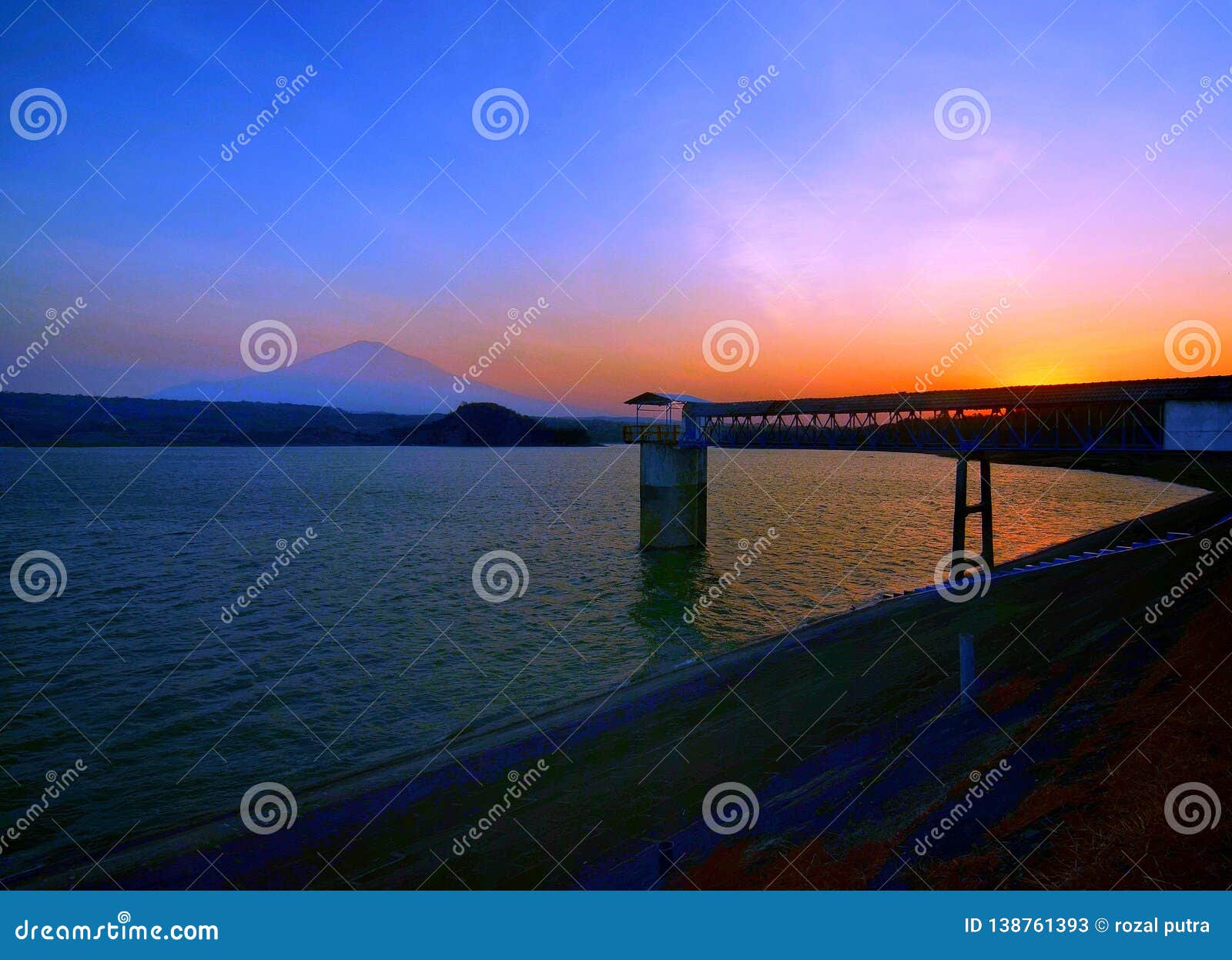 Dusk at setu patok stock image. Image of light, patok - 138761393
