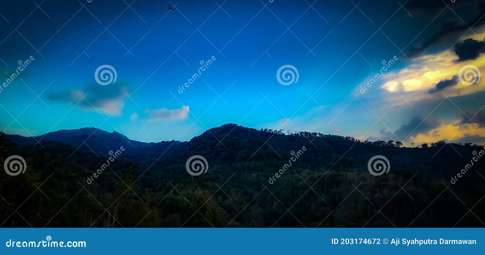 Dusk in the Mountains of Madiun, East Java, Indonesia Stock Photo ...