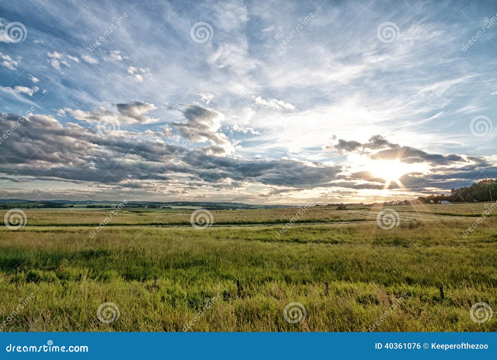 Dusk on the Prairie stock photo. Image of sunlight, canada - 40361076
