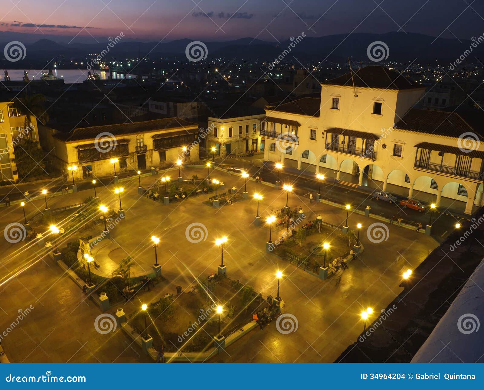 Santiago de Cuba Square stock photo. Image of seat, santiago - 34964204