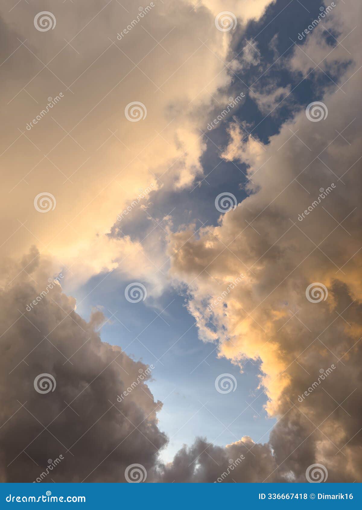 Dusk Sky With Orange Color Clouds Stock Photography | CartoonDealer.com ...
