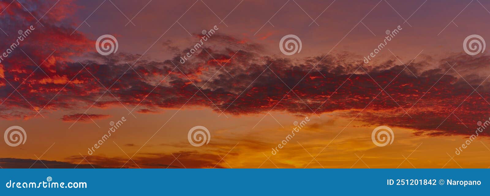 Dusk Sky Sun Setting Nature Panorama Background Stock Photo - Image of ...