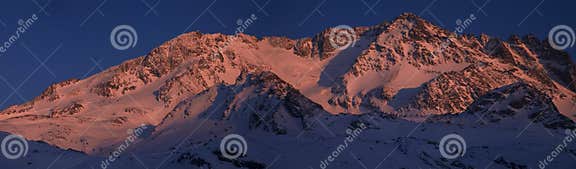 Dusk in val thorens stock image. Image of peak, snowboard - 13522875