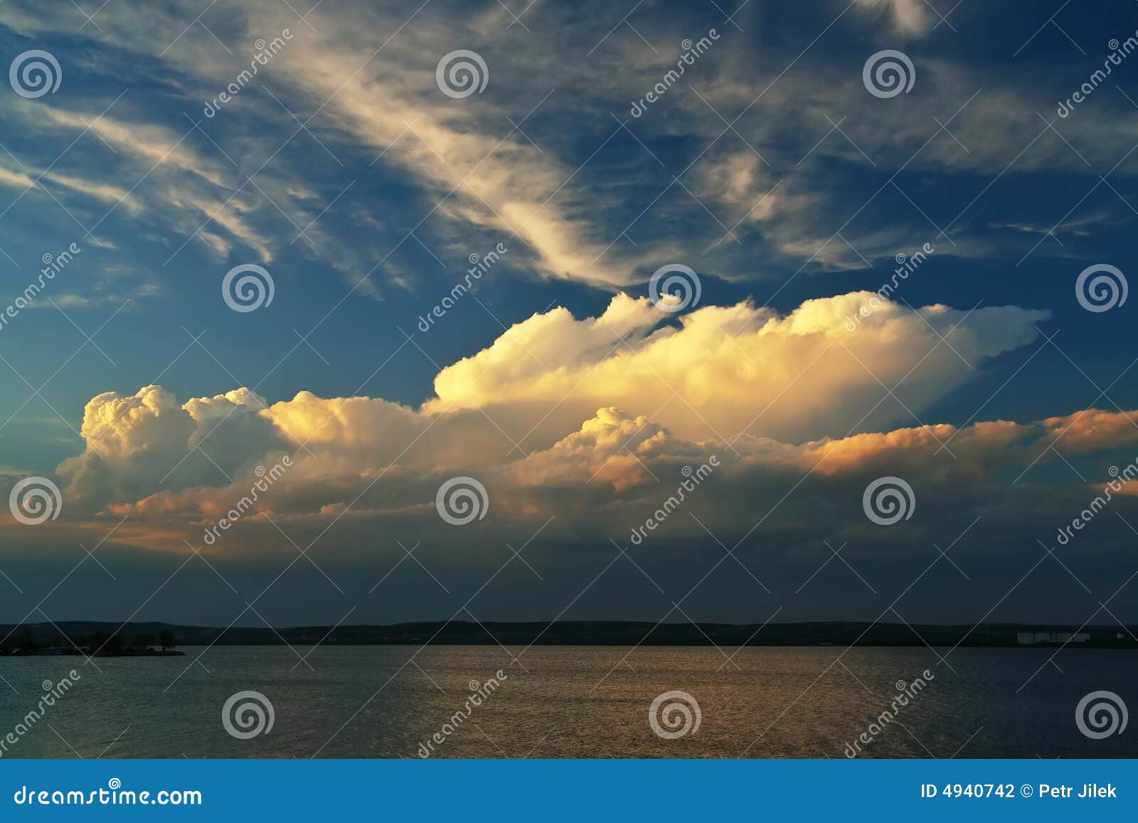Dusk view on sunset stock photo. Image of summer, sunset - 4940742