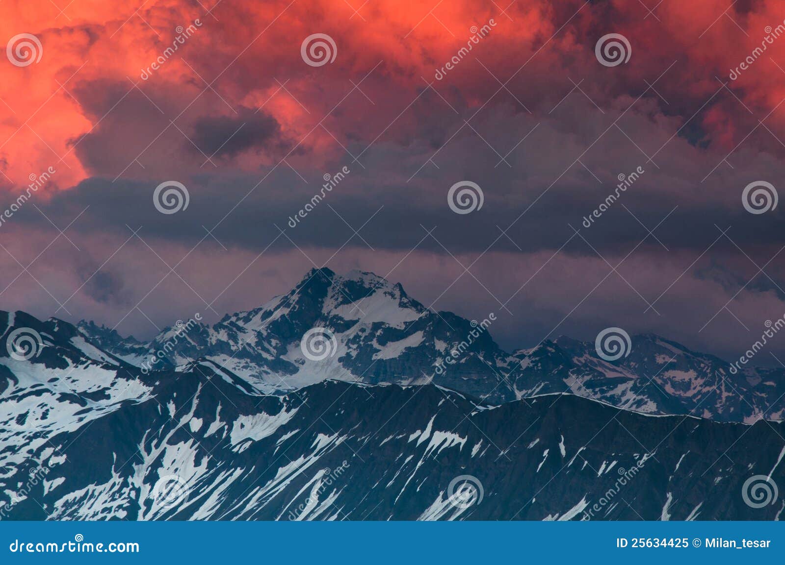Dusk in wallis alps stock image. Image of switzerland - 25634425