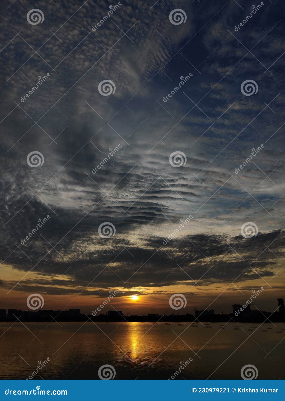 Dusky Sunset City from Lakeview Stock Image - Image of city, sunset ...