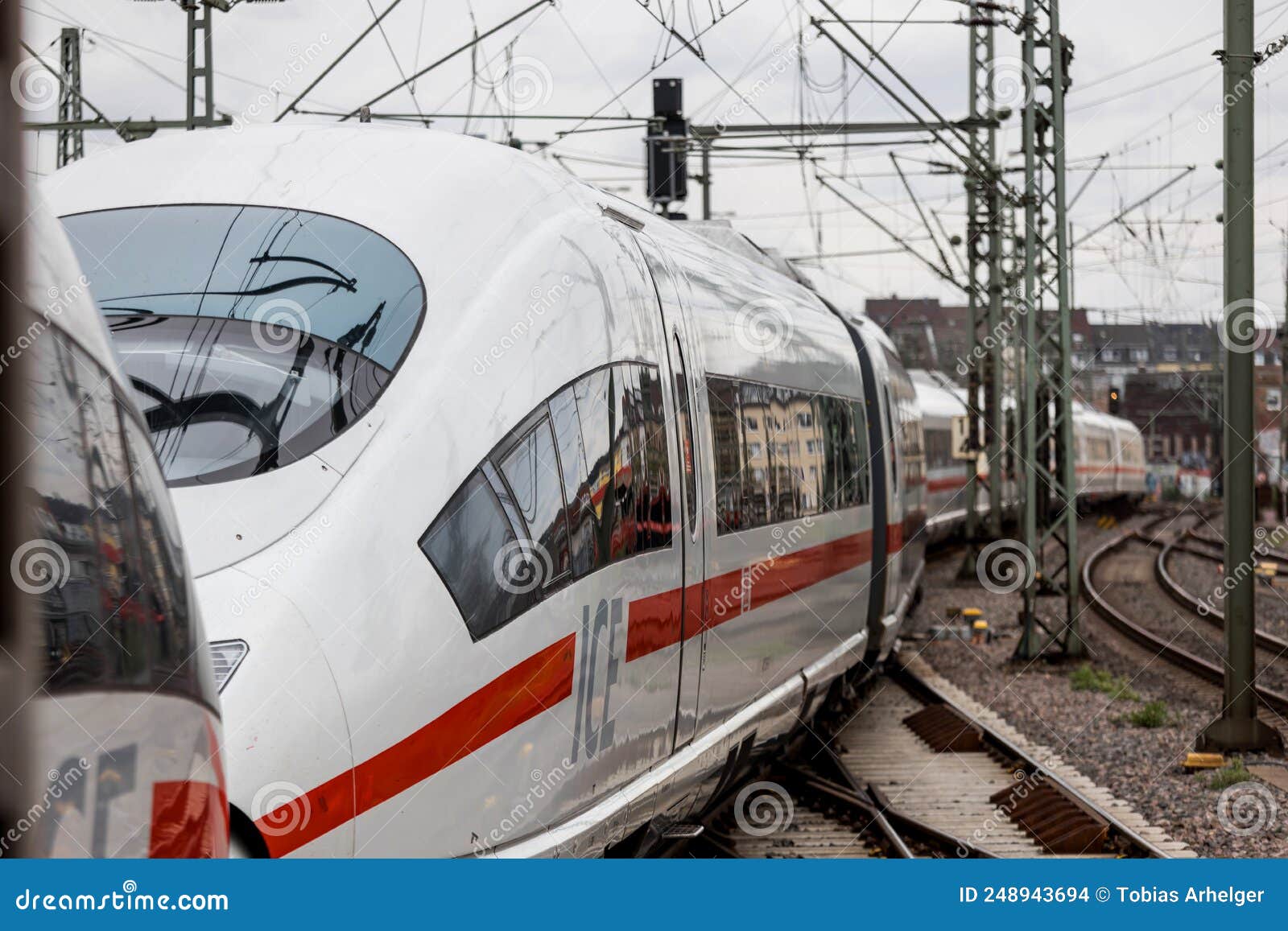 German Ice Train Passing by Editorial Stock Image - Image of express ...