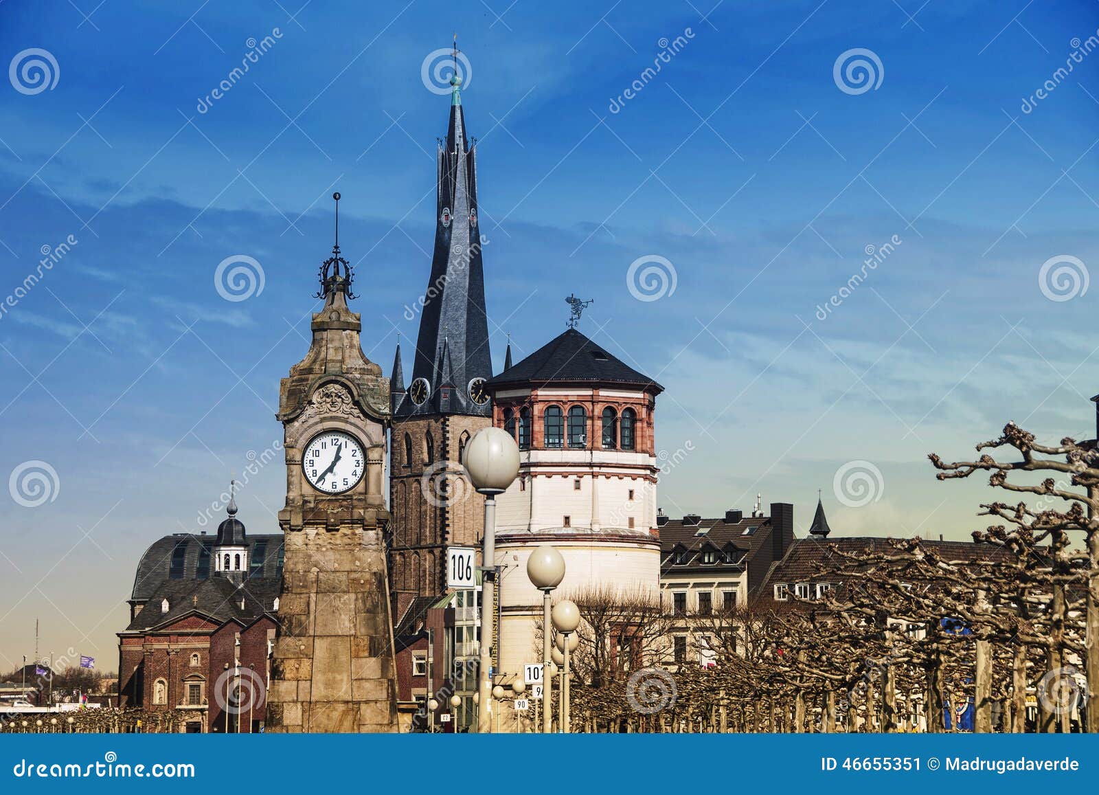 Dusseldorf stock image. Image of travel, rhein, city - 46655351