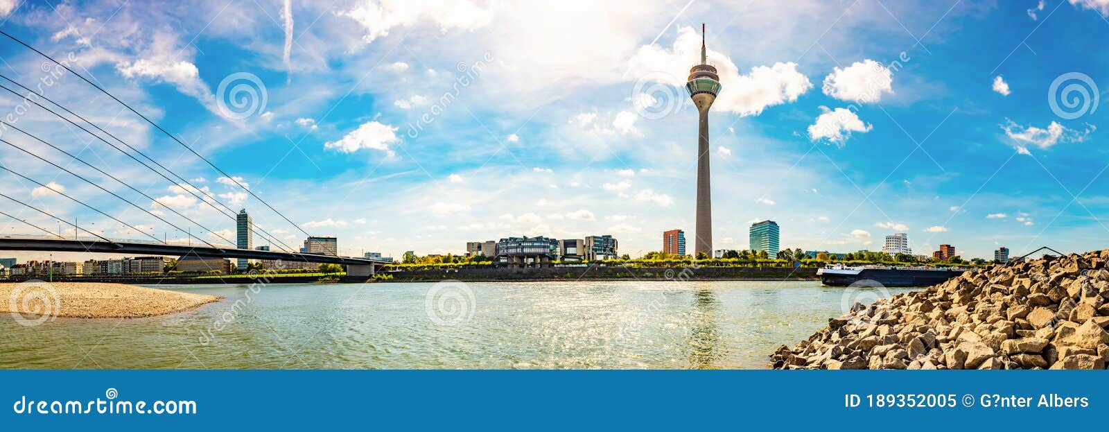 Dusseldorf Skyline stock image. Image of skyline, background - 189352005