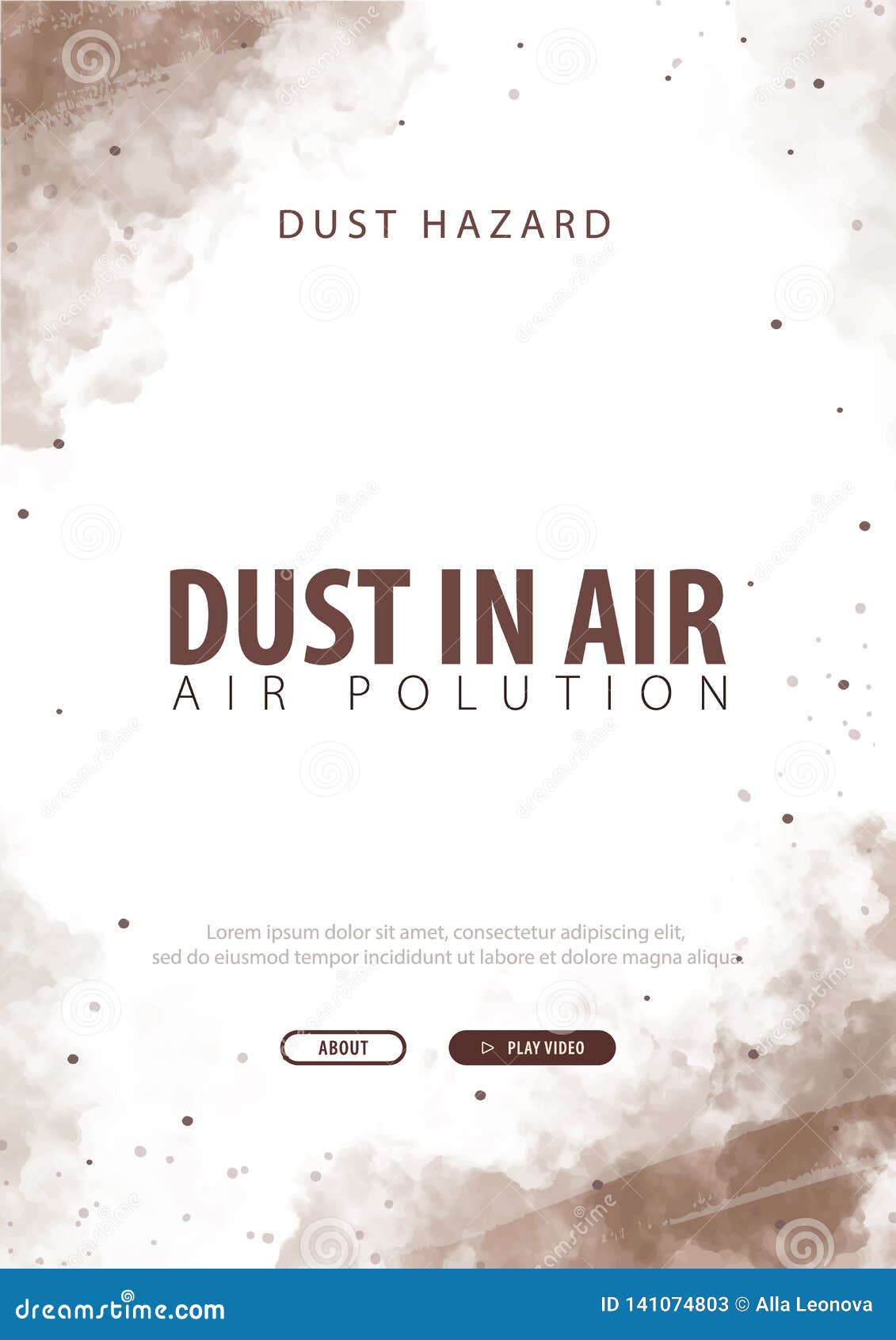 Dust in Air. Dust Hazard. Polluted Air. Vector Illustration. Stock ...