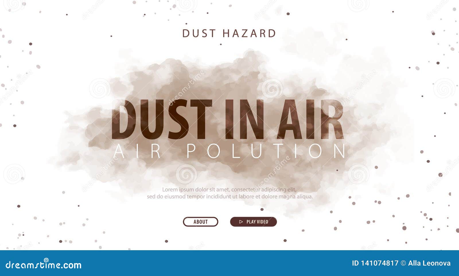 Dust in Air. Dust Hazard. Polluted Air. Vector Illustration. Stock ...