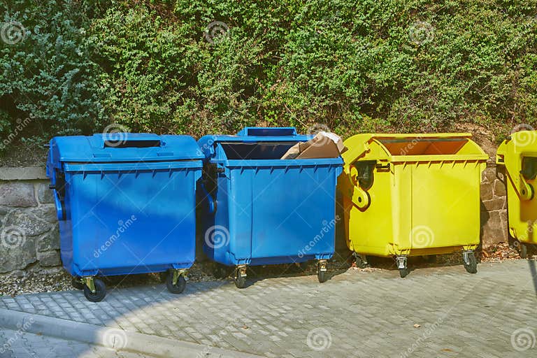 Dust bin containers stock image. Image of industry, disposal - 101026901