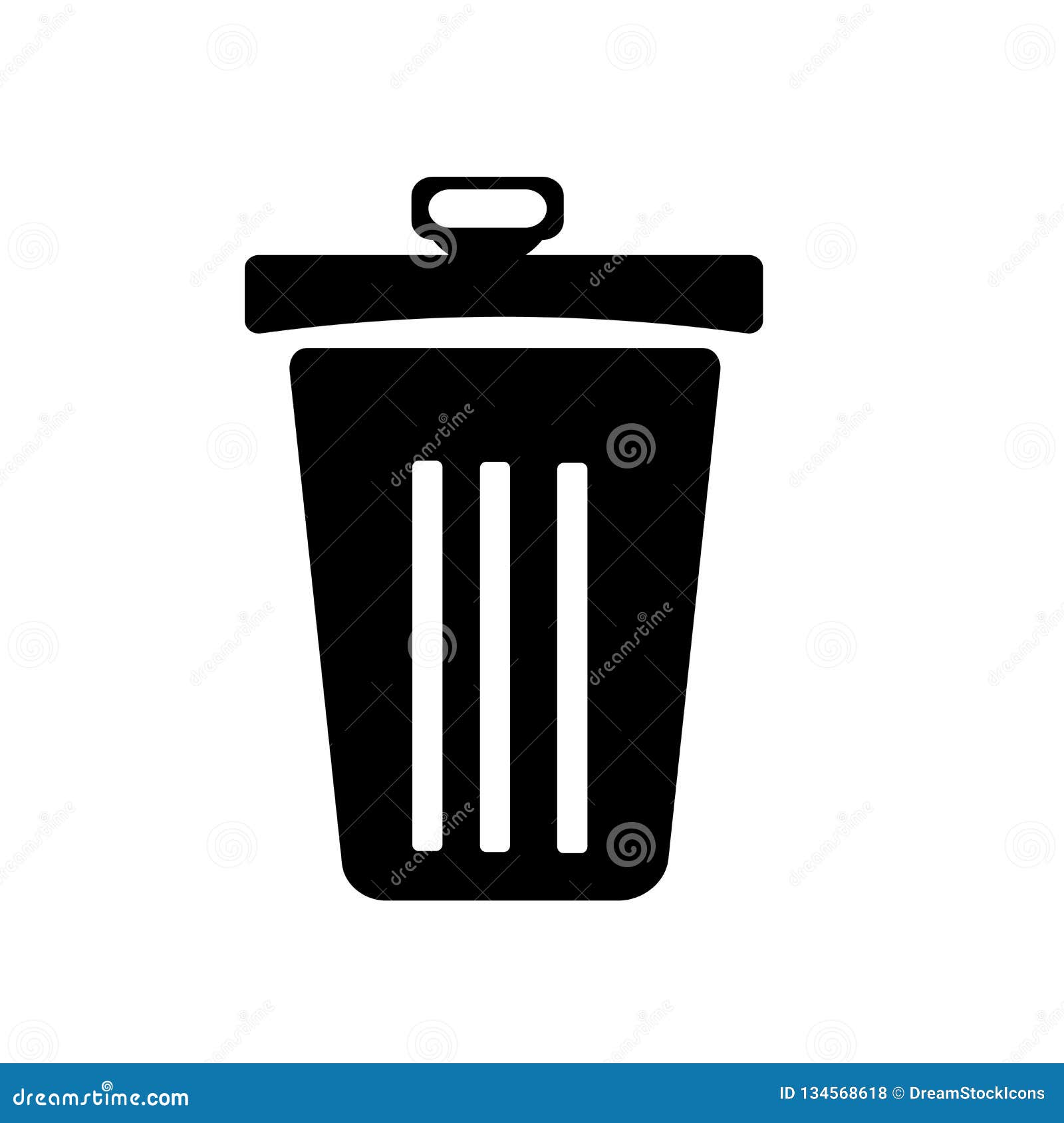 Dust Bin Icon Vector Sign and Symbol Isolated on White Background, Dust ...