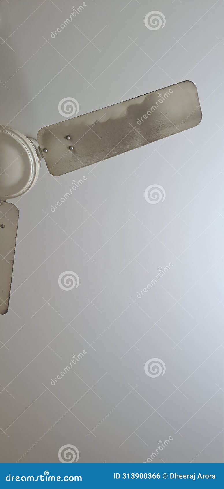 Dust on the Blade of a White Ceiling Fan Stock Photo - Image of concept ...