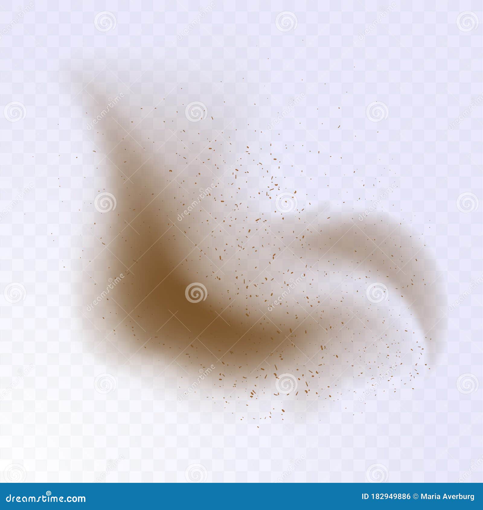 Dust Cloud with Particles. Realistic Vector Illustration on Transparent ...