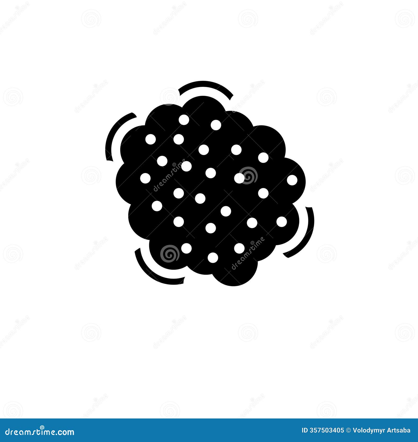 Dust Cloud, Pollution, Allergen Particles Solid Flat Vector Icon ...