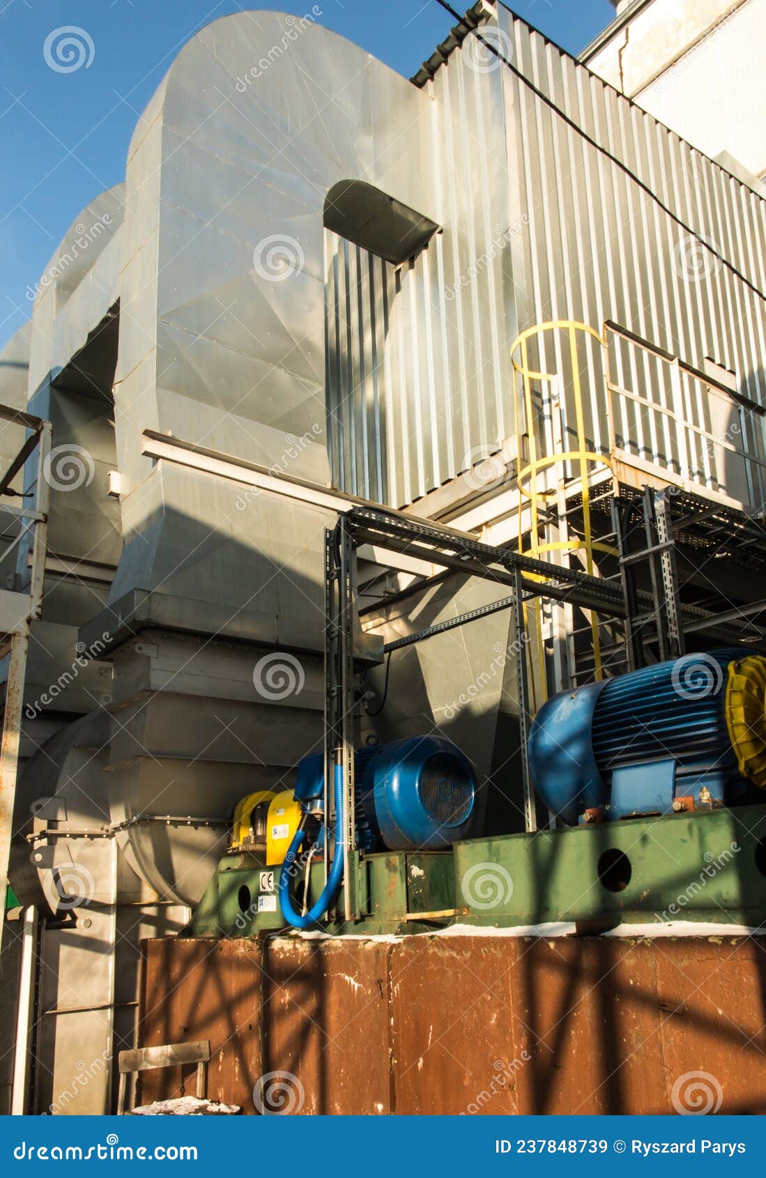 Dust Collector with Fans for Boiler Coal Stock Image - Image of dust ...