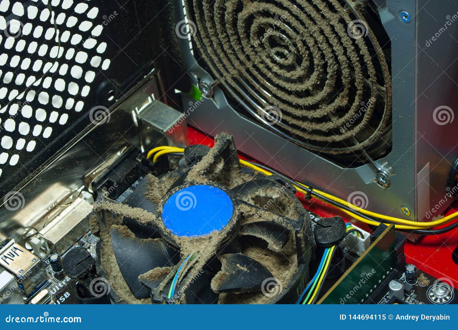 Dust-contaminated Office Computer Cooler. Stock Image - Image of ...