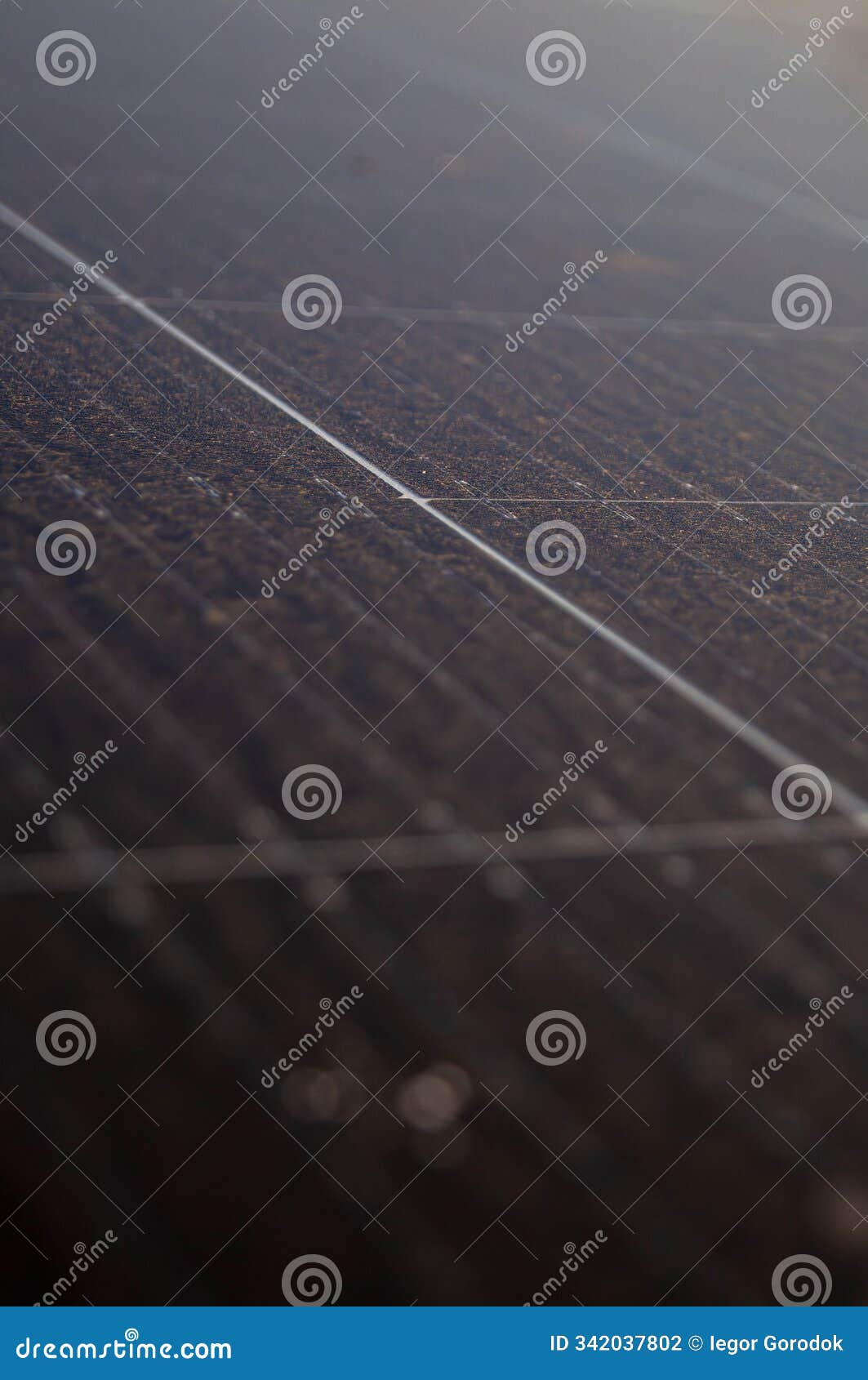 Close-up of Dusty Solar Panel Surface with Visible Dirt Accumulation ...