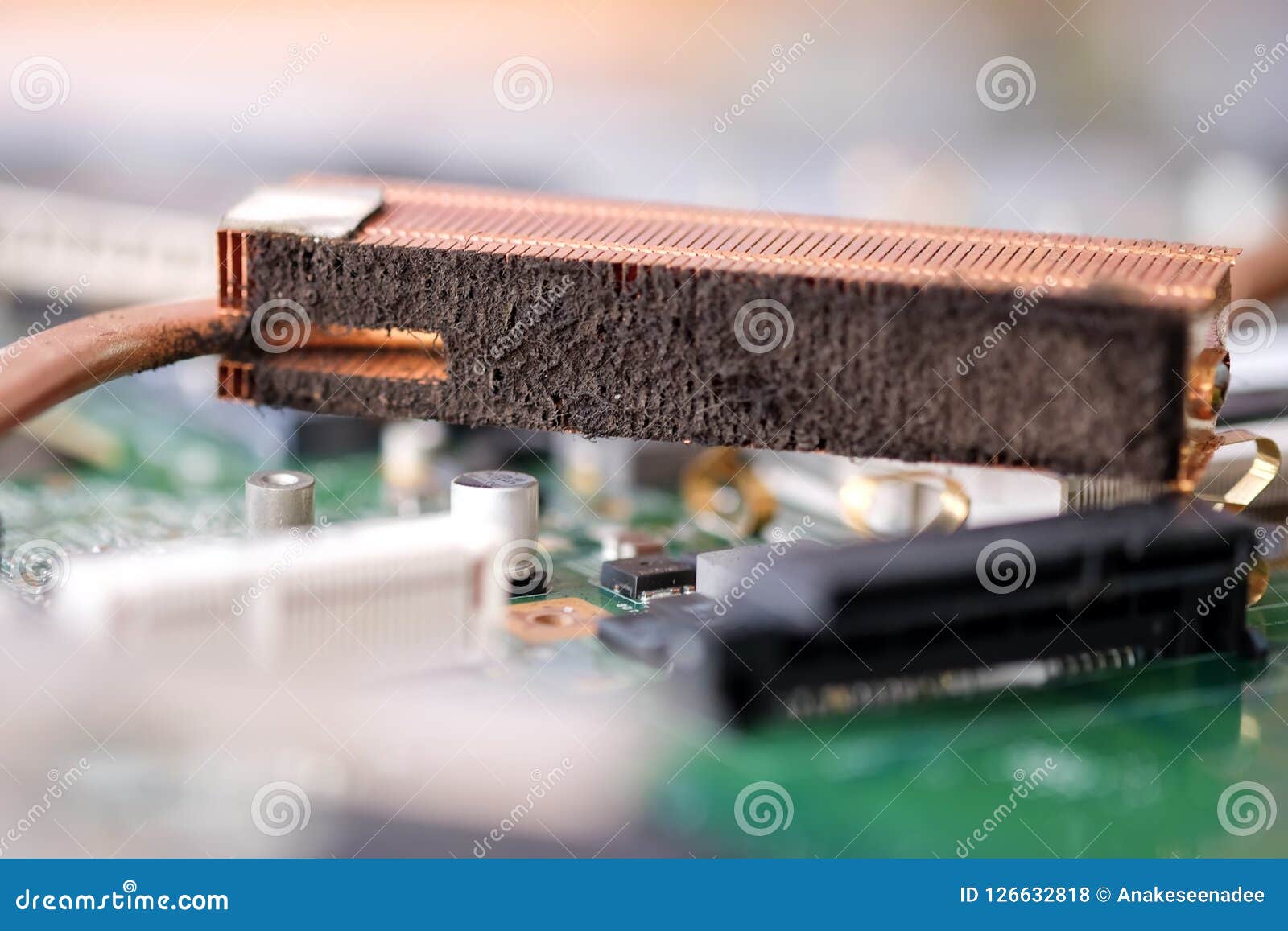Dust in cpu fan stock photo. Image of dust, technology - 126632818