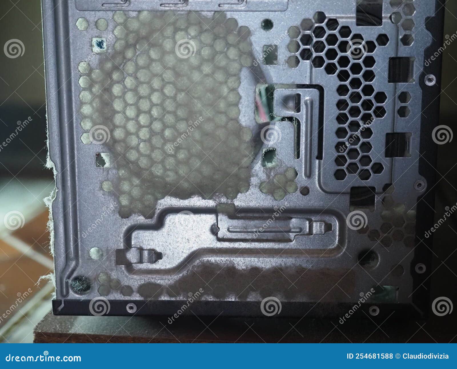 Dust in desktop pc stock photo. Image of intake, blocking - 254681588